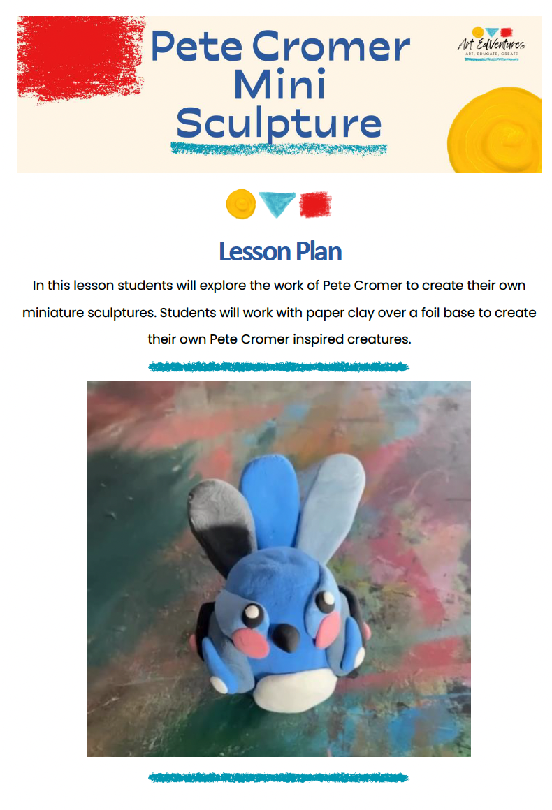 Pete Cromer Paper Clay Sculpture - Art EdVentures